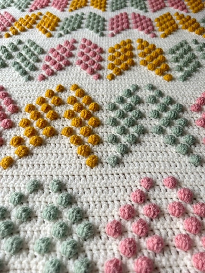 Bobbles up Blanket PDF Crochet Pattern, Instant Download, Crochet ...