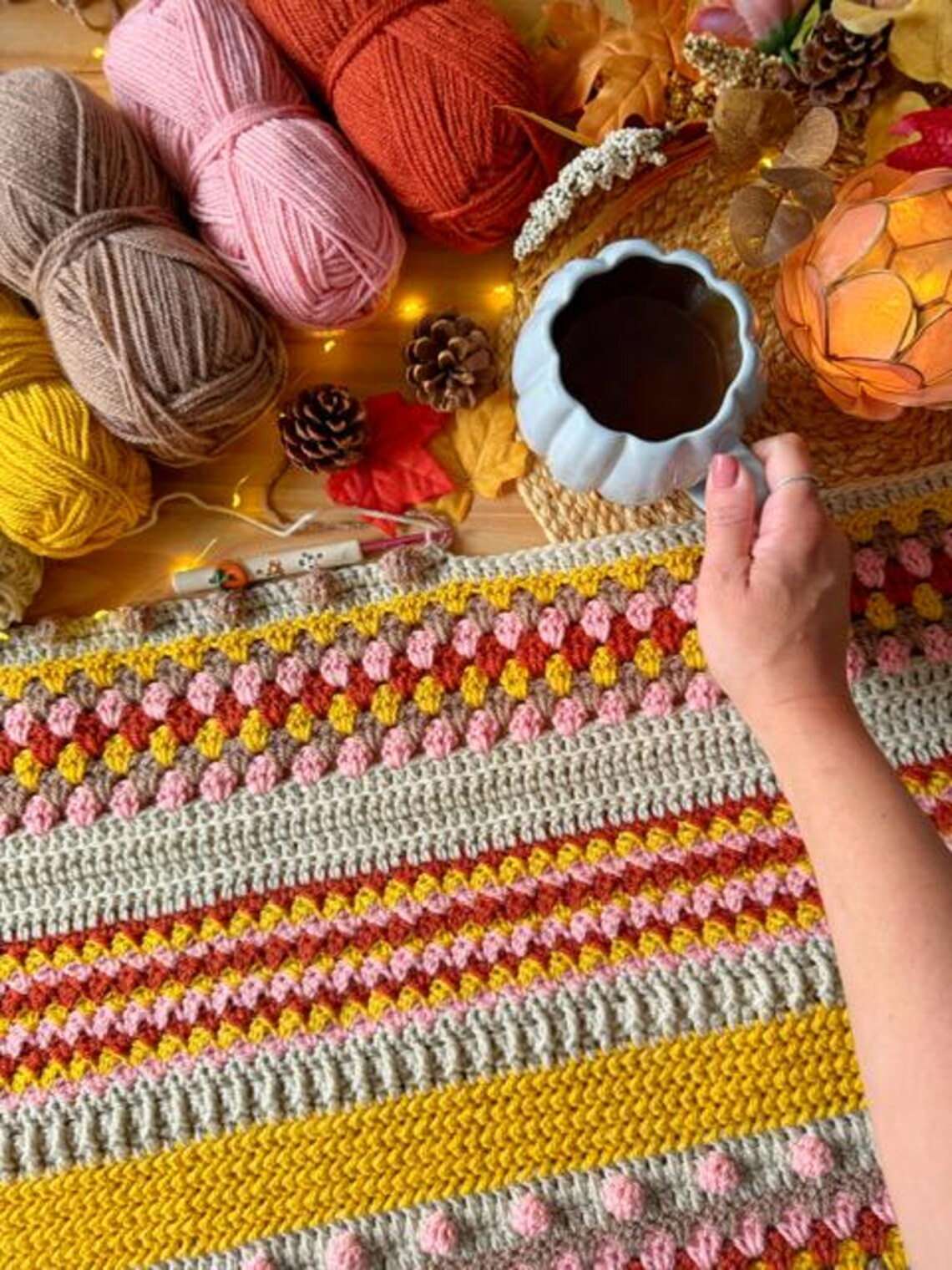 Autumn Medley Blanket, Crochet PDF Pattern, Instant Download, Crochet ...