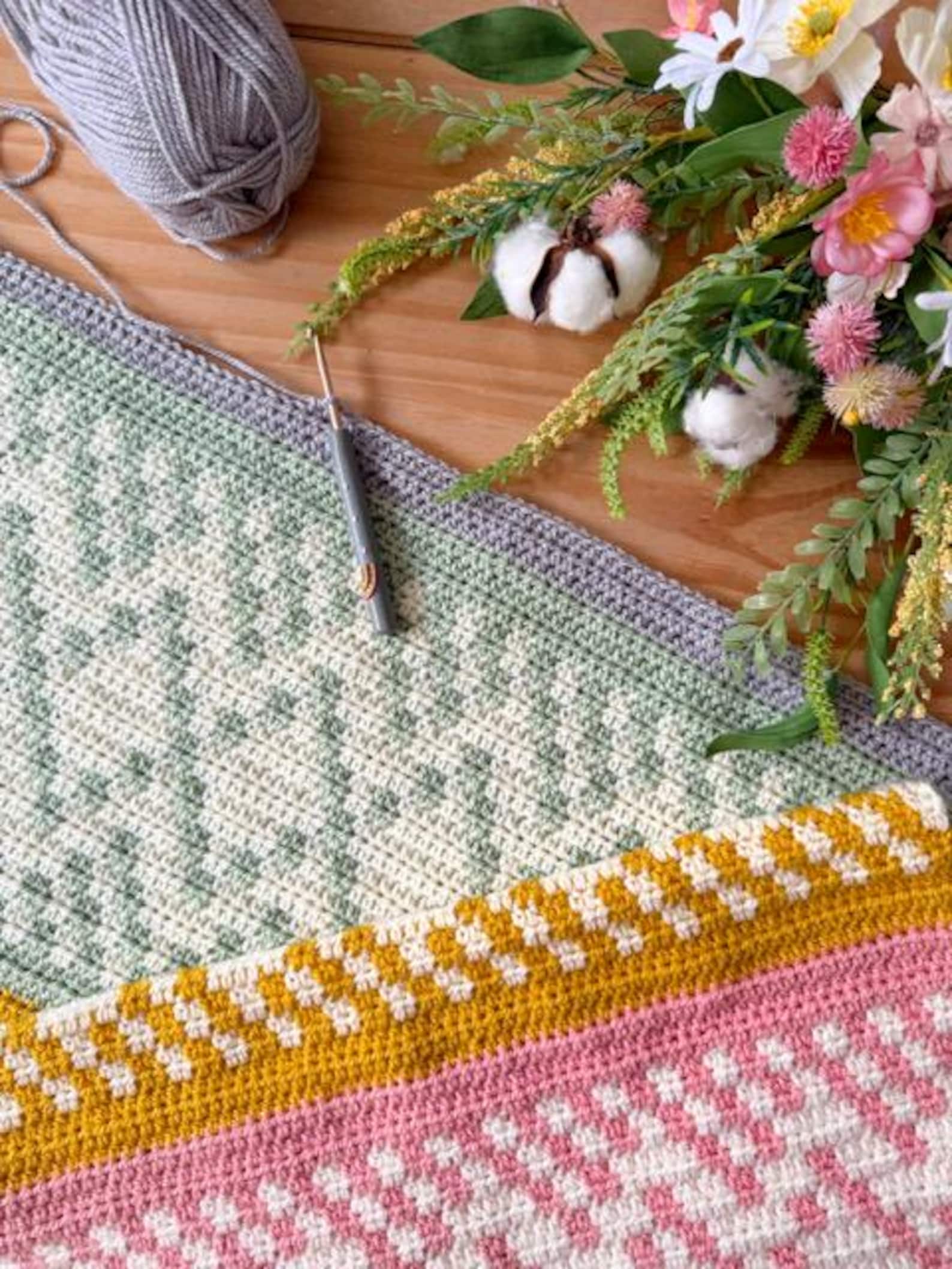 Diamond Mosaic Blanket Pattern | Crochet Pattern | PDF Pattern ...