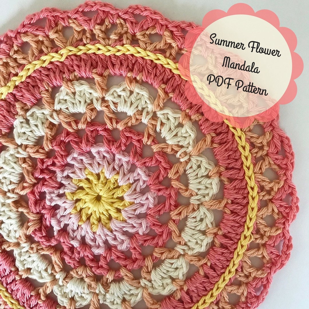 Crochet Mandala Pattern, PDF Pattern, Placemat Pattern, Doily Pattern ...