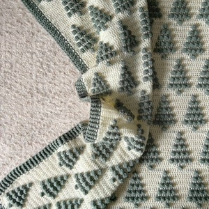 Little Christmas Trees Blanket, Christmas Blanket PDF Crochet Pattern ...