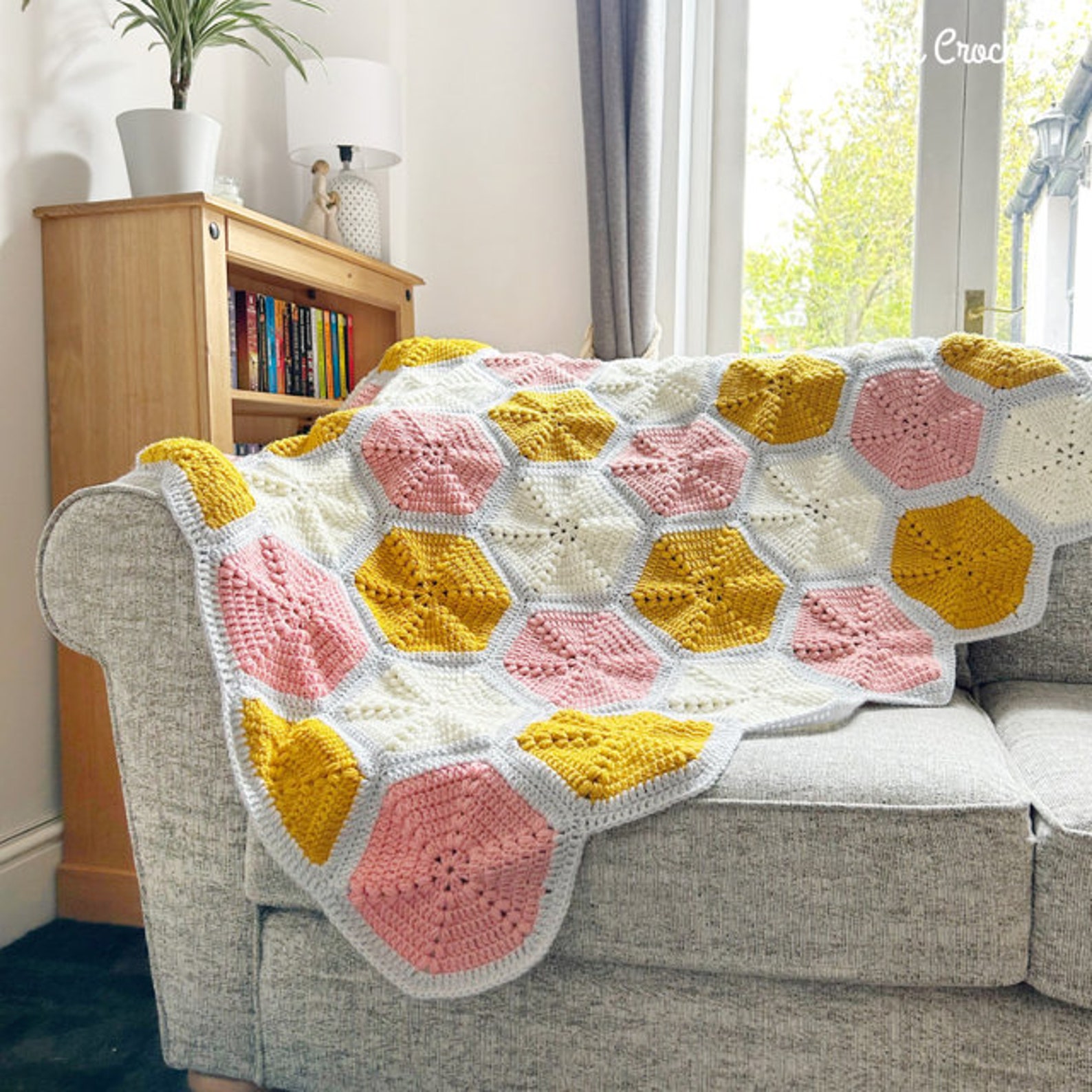 Hexi Puff Blanket PDF Crochet Pattern | Instant Download | Crochet ...