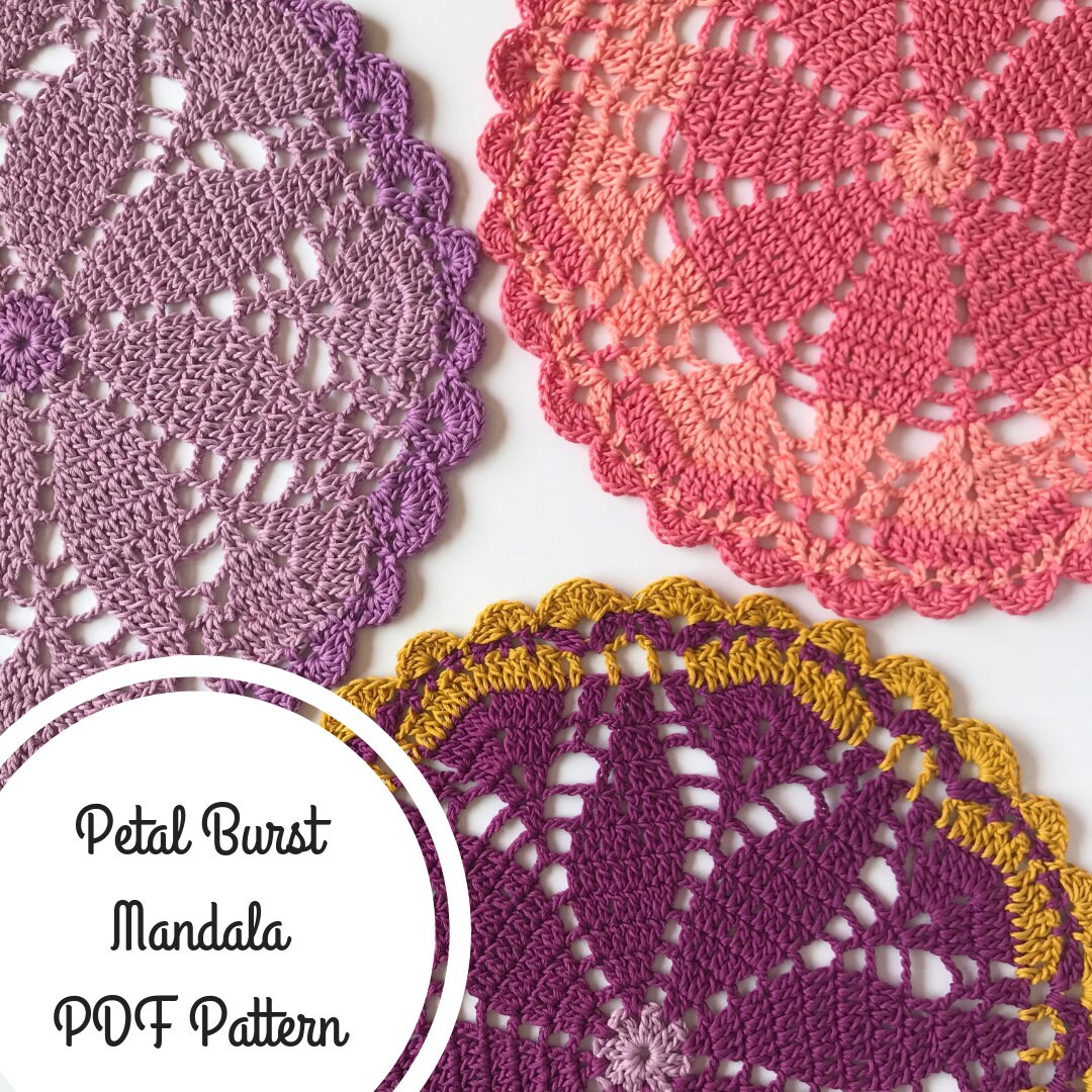Crochet Mandala Pattern, Crochet Doily Pattern, PDF - Etsy