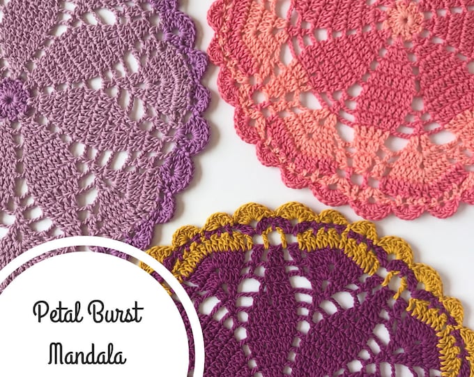 Stone Mandala Crochet Pattern, Sacred Geometry Mandala, Crochet ...