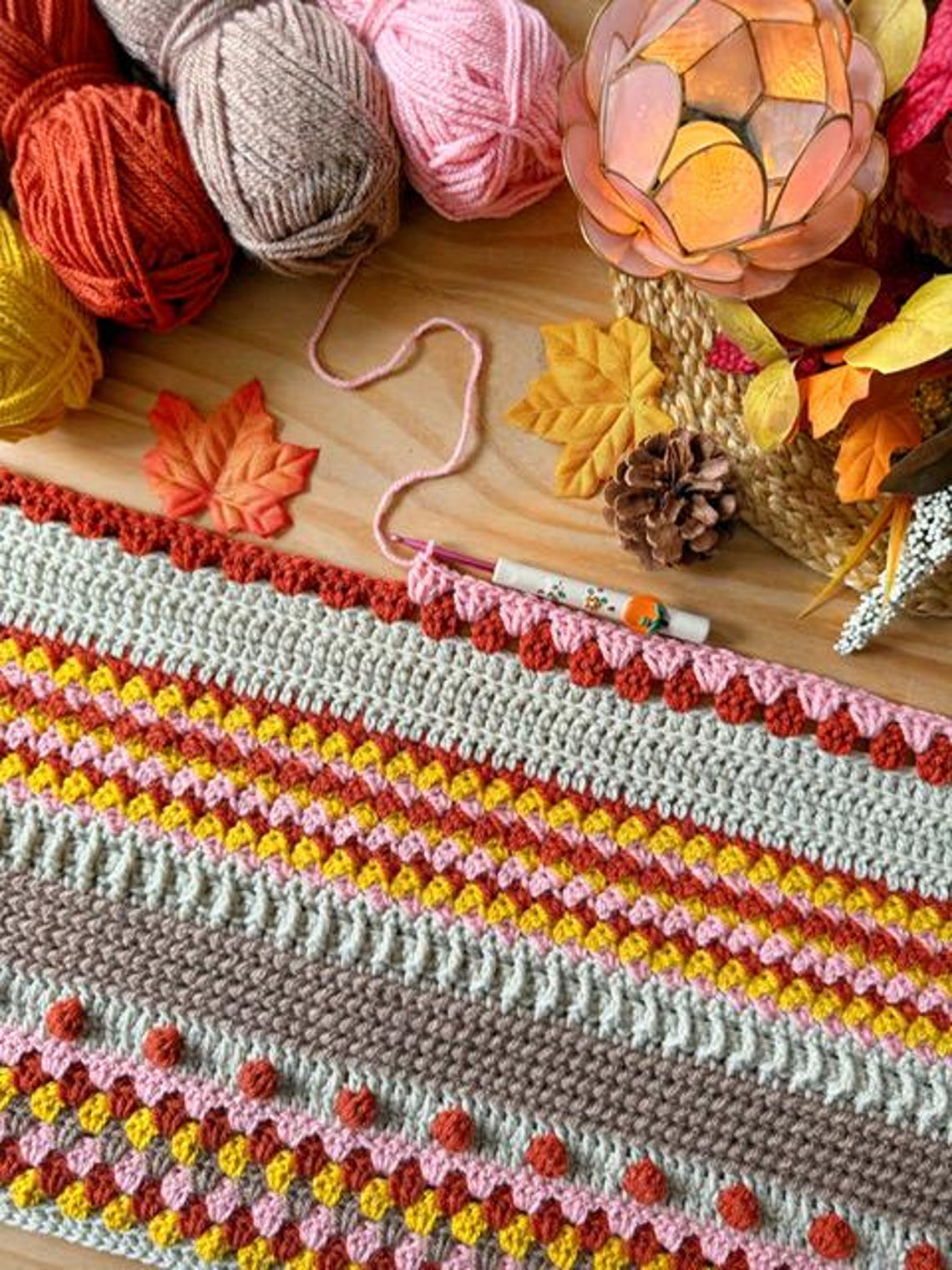 Autumn Medley Blanket, Crochet PDF Pattern, Instant Download, Crochet ...