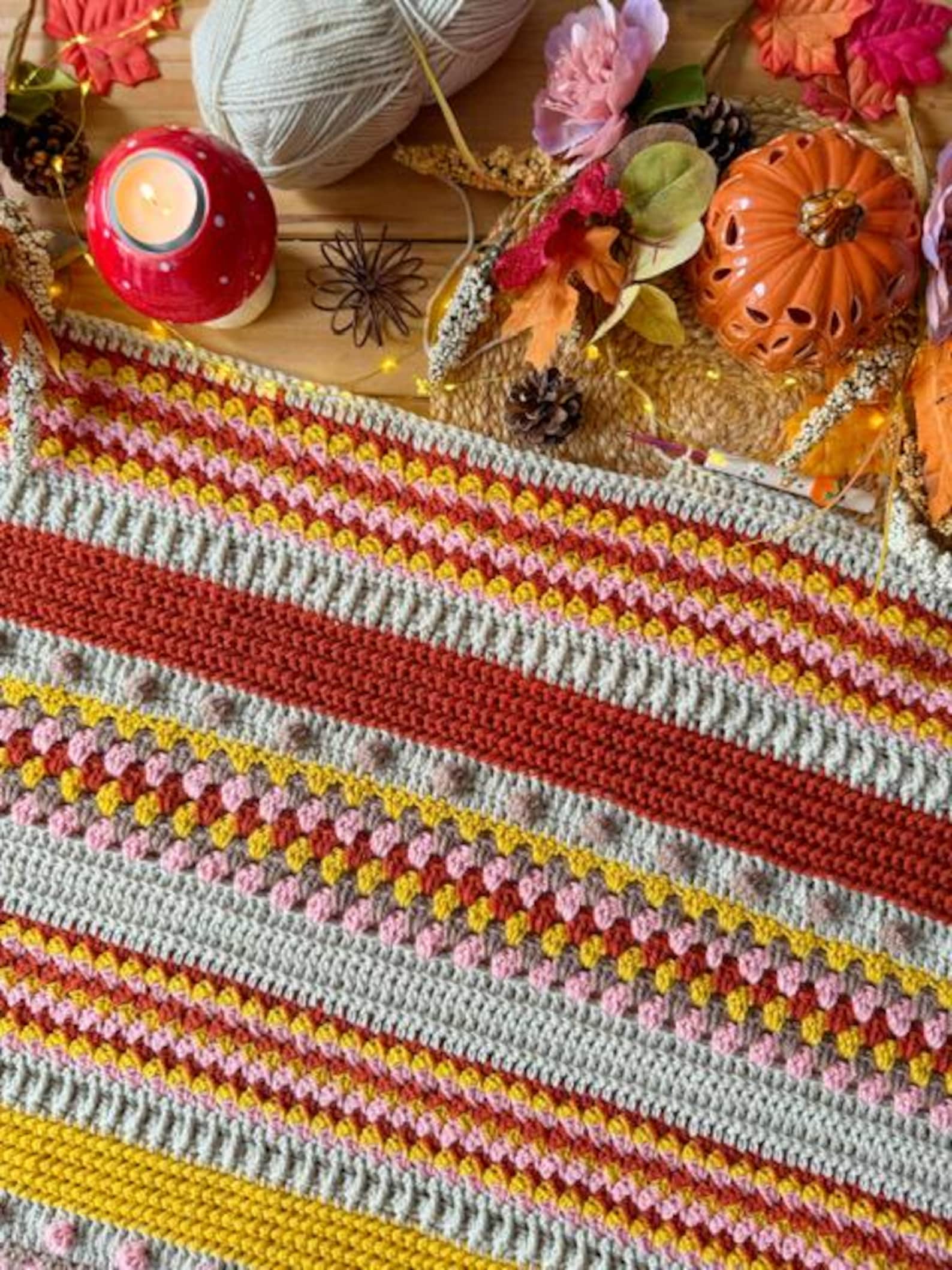 Autumn Medley Blanket, Crochet PDF Pattern, Instant Download, Crochet ...