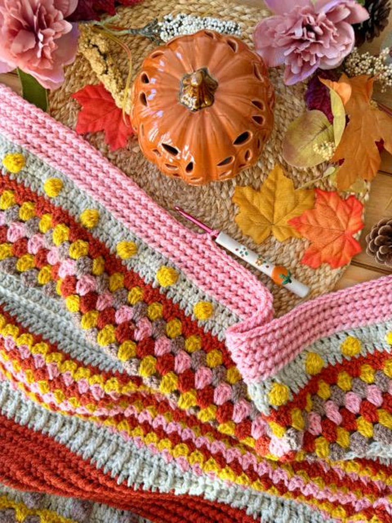 Autumn Medley Blanket, Crochet PDF Pattern, Instant Download, Crochet ...