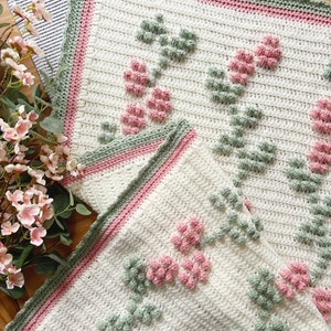 Spring Blossoms Blanket PDF Crochet Pattern, Instant Download, Crochet ...