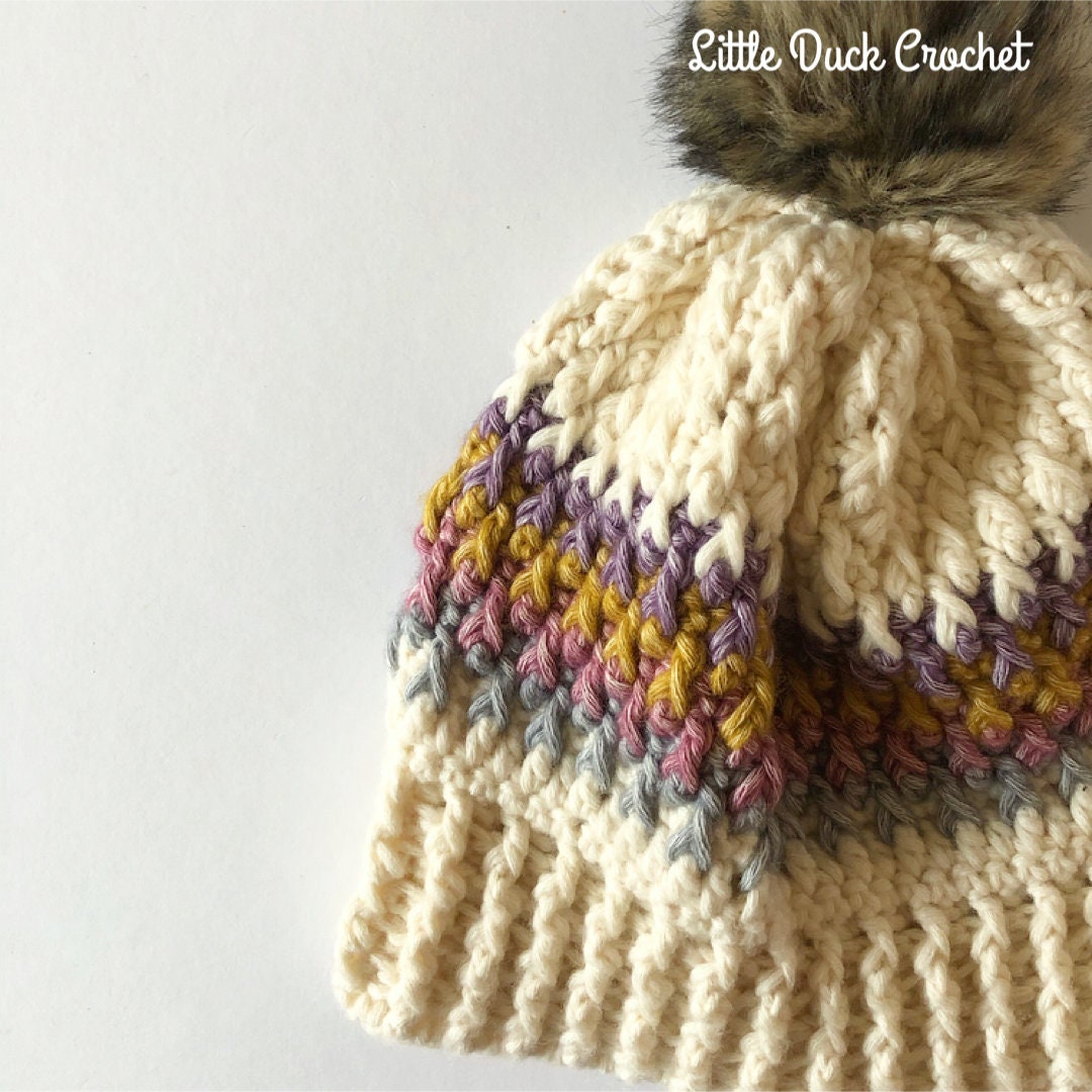 Alpine Hat Pattern, Crochet Hat Pattern, Crochet Beanie Pattern, PDF - Etsy