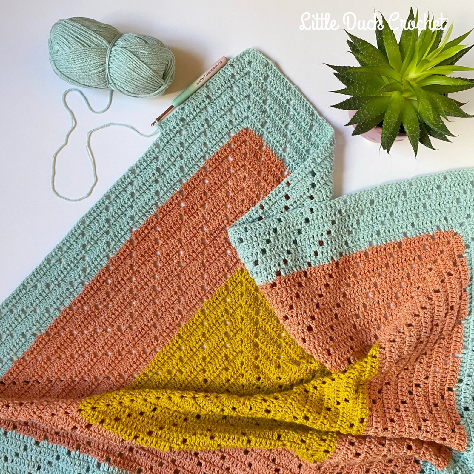 Meet in the Middle Blanket, PDF Crochet Pattern, Instant Download ...