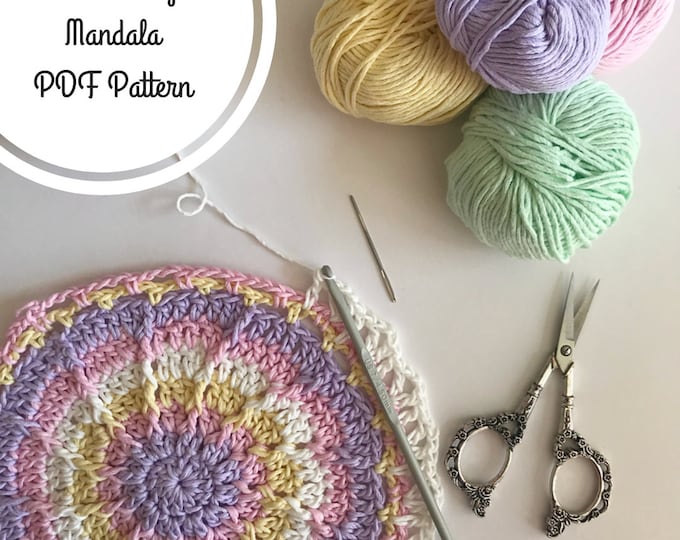 Stone Mandala Crochet Pattern, Sacred Geometry Mandala, Crochet ...