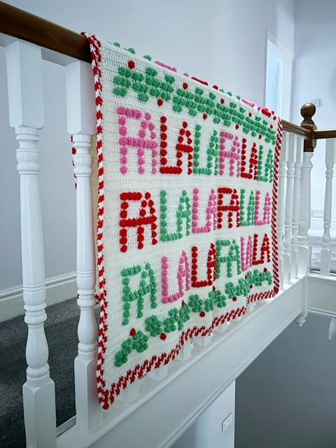 Fa La La Blanket Pattern, Christmas Blanket PDF Crochet Pattern ...