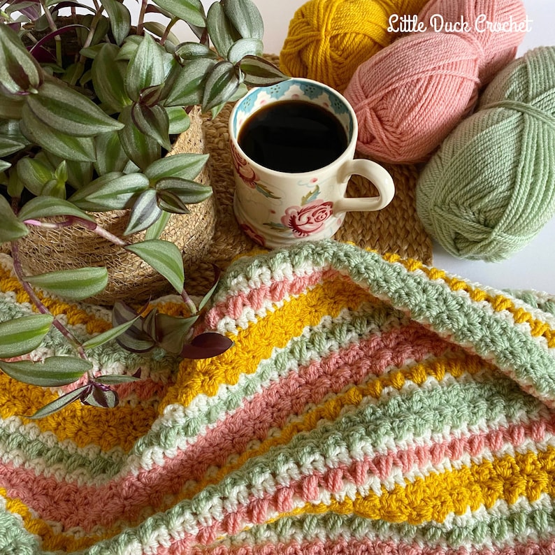 Spring Bean Blanket PDF Crochet Pattern, Instant Download, Crochet ...