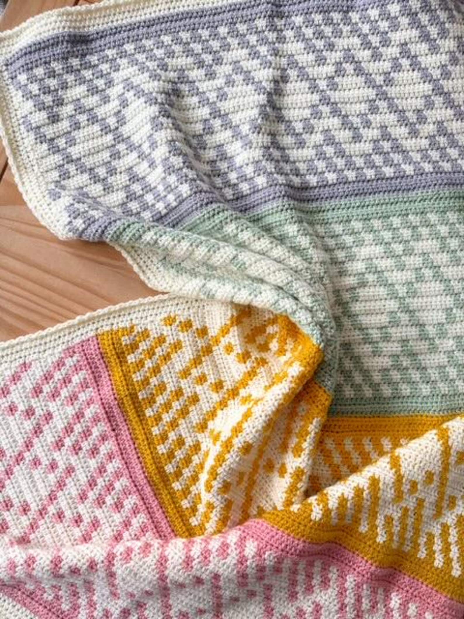 Diamond Mosaic Blanket Pattern | Crochet Pattern | PDF Pattern ...