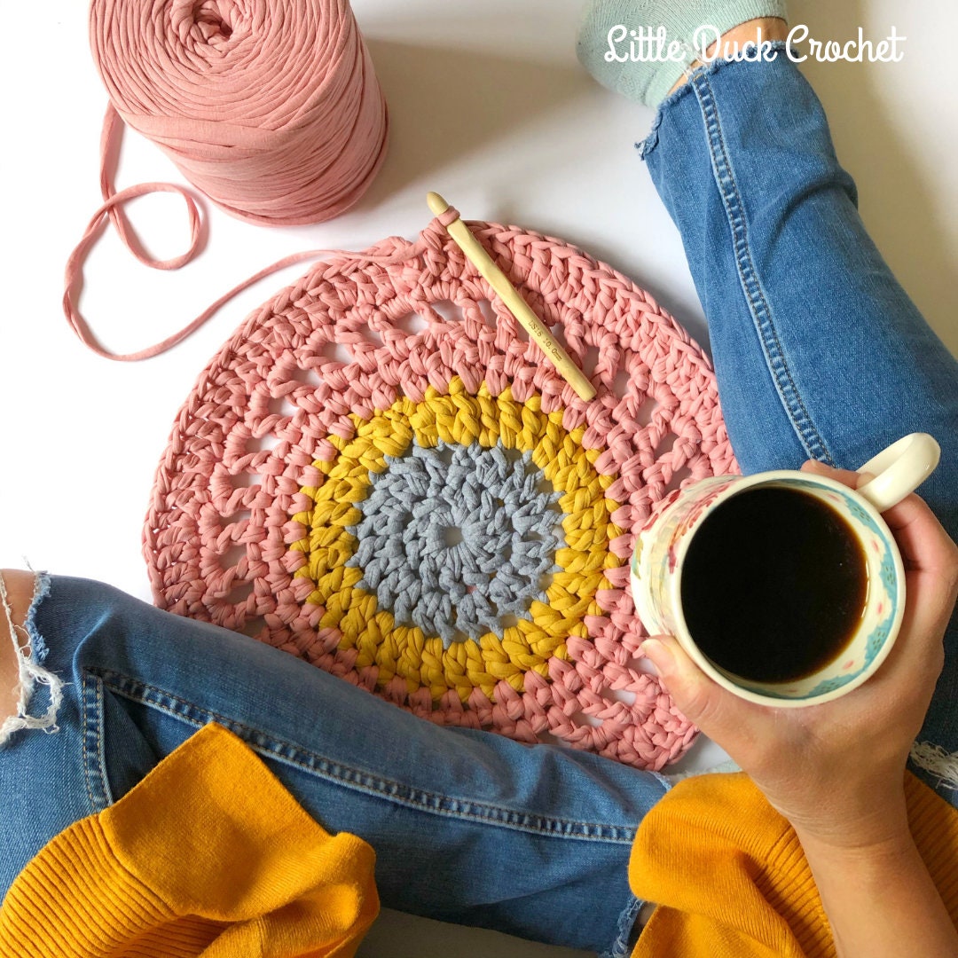 Crochet Rug Pattern, PDF Pattern, Crochet Mandala Rug Pattern, Mandala ...