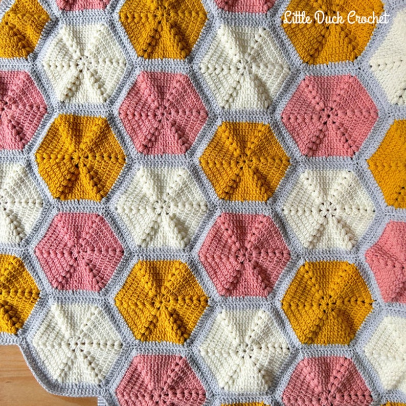 Hexi Puff Blanket PDF Crochet Pattern | Instant Download | Crochet ...