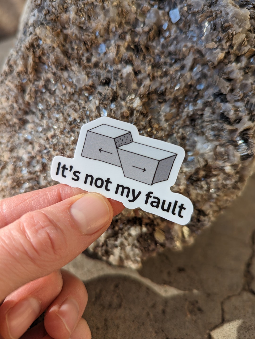 Digital Sticker: It's Not My Fault Geology Sticker - Geology Pun ...