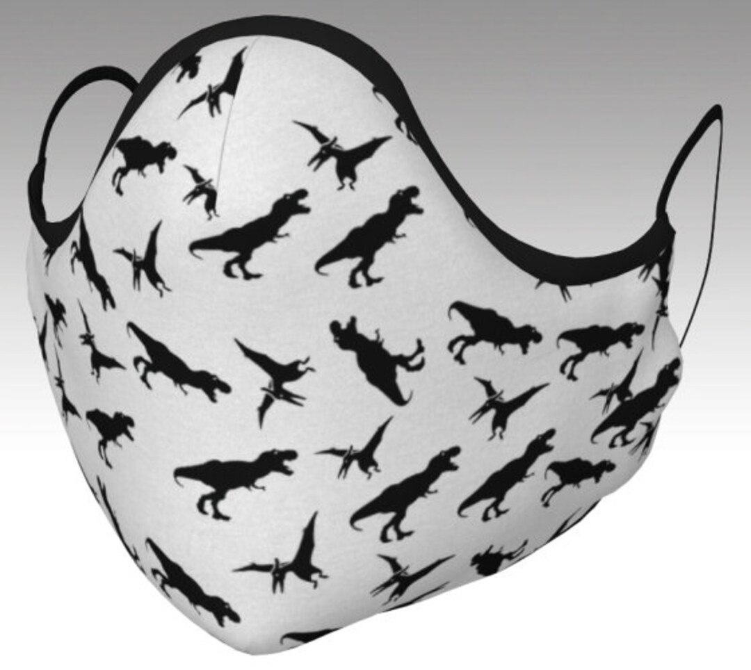 T-rex and Pterodactyl Face Cover Face Mask - Etsy