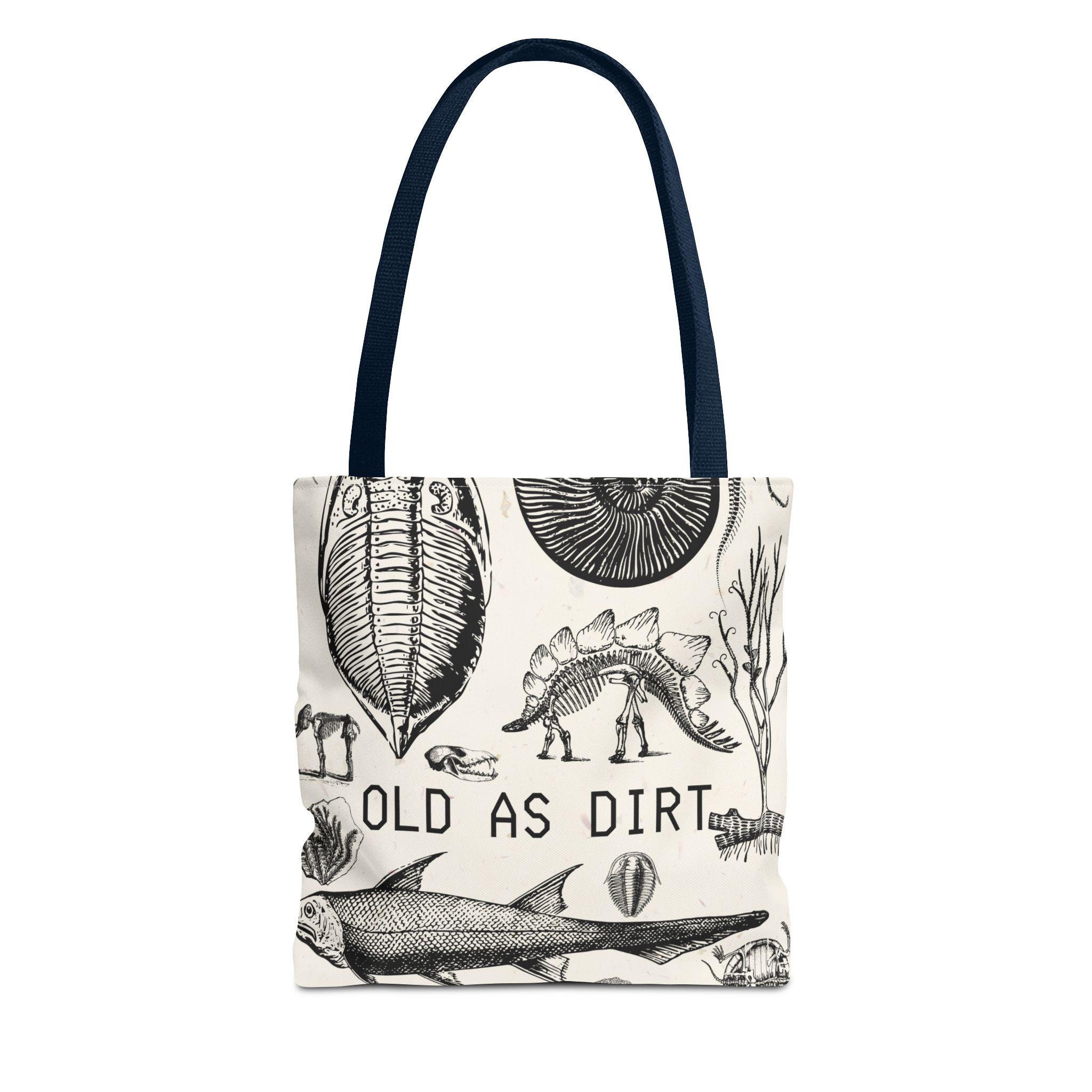 Old as Dirt Fossil Tote - Fossil Gift - Dinosaur Gift - Over the Hill ...