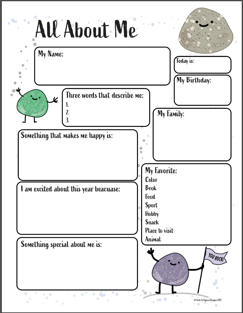 All About Me Printable - Student Favorites - Get to Know Me ...