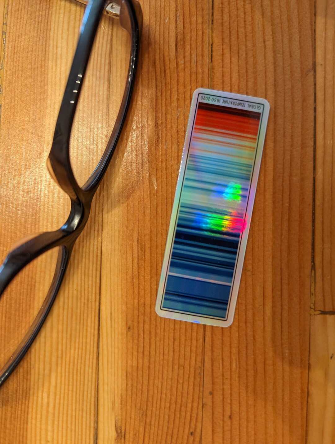 Holographic Climate Stripes Sticker - Climate Science - Global Warming ...