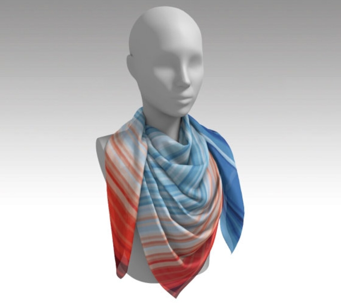 Climate Warming - Climate Change - Warming Climate Stripes Scarf ...
