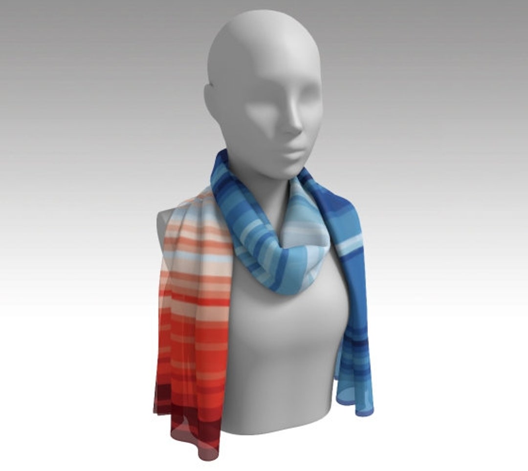 Climate Warming - Climate Change - Warming Climate Stripes Scarf ...