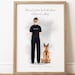 Police Officer & Pet Print | Police Dog Print | K9 Portrait | Patrol ...