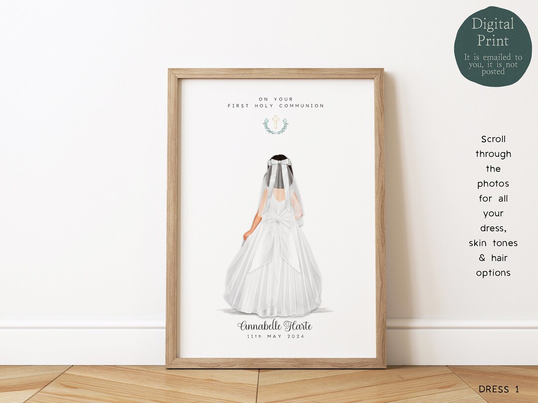 Personalised First Holy Communion Print Holy Communion Gift 1st ...