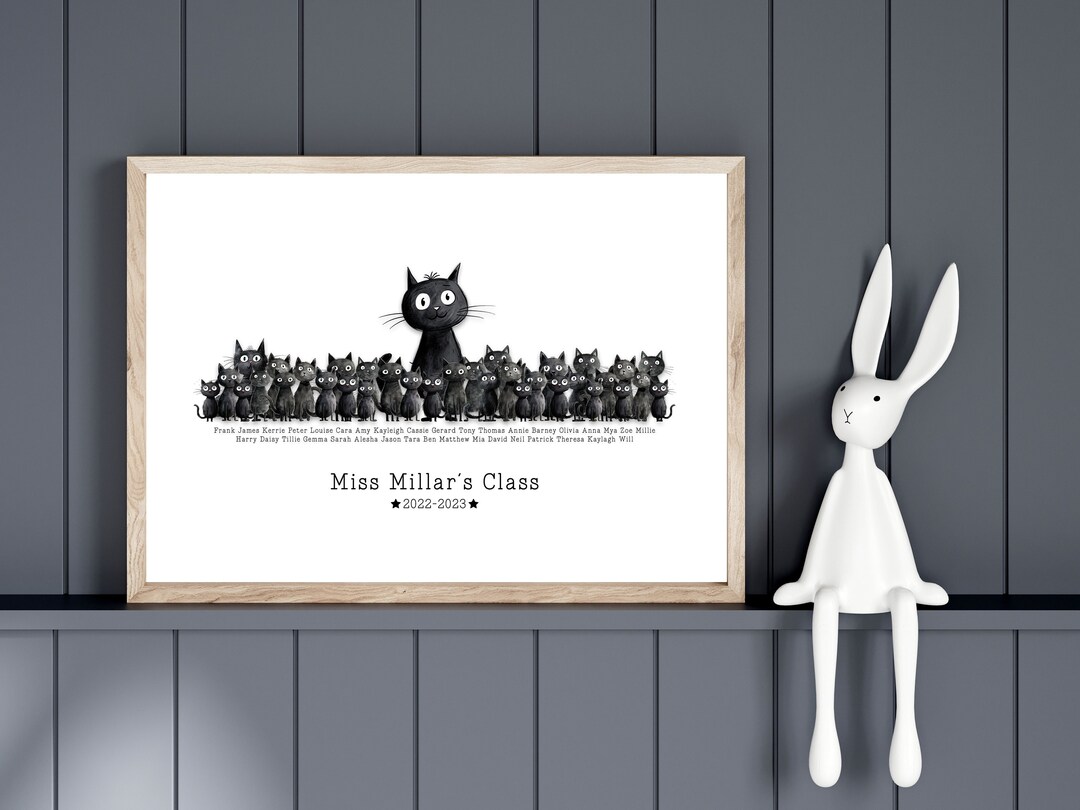 Personalised Best Teacher Print Teacher Christmas Gift School Wall Art ...