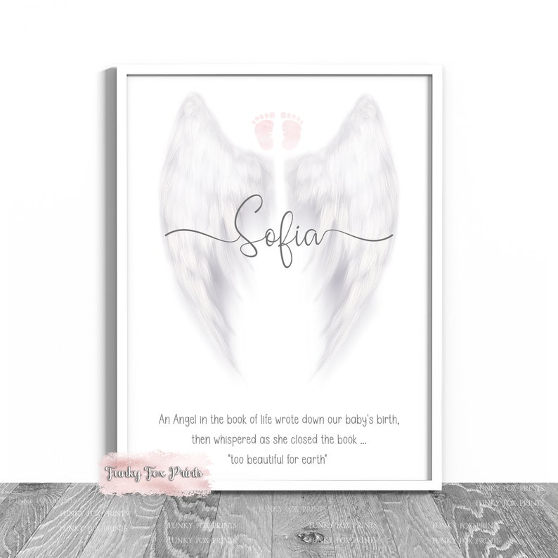 Personalised Angel Baby Keepsake Stillborn Baby - Etsy