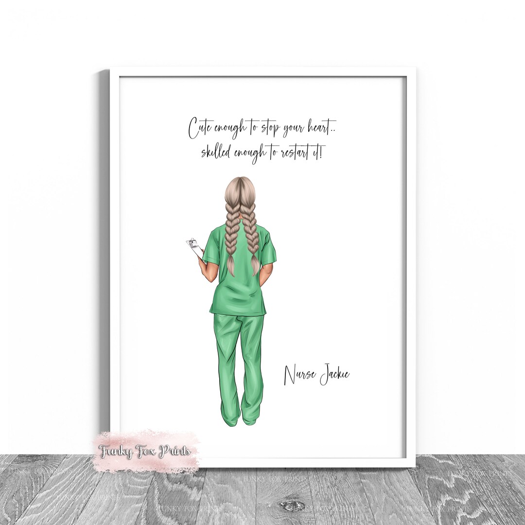 Best Friend Print Nurse Best Friend Gift Personalised Doctor Gift ...