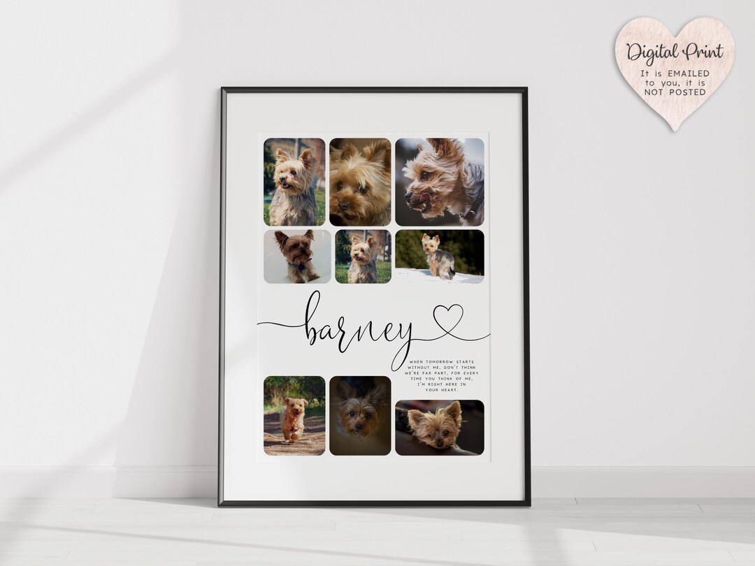 Dog Photo Collage Print Collage for Pet Dog Lover Gift Ideas Pet Photo ...