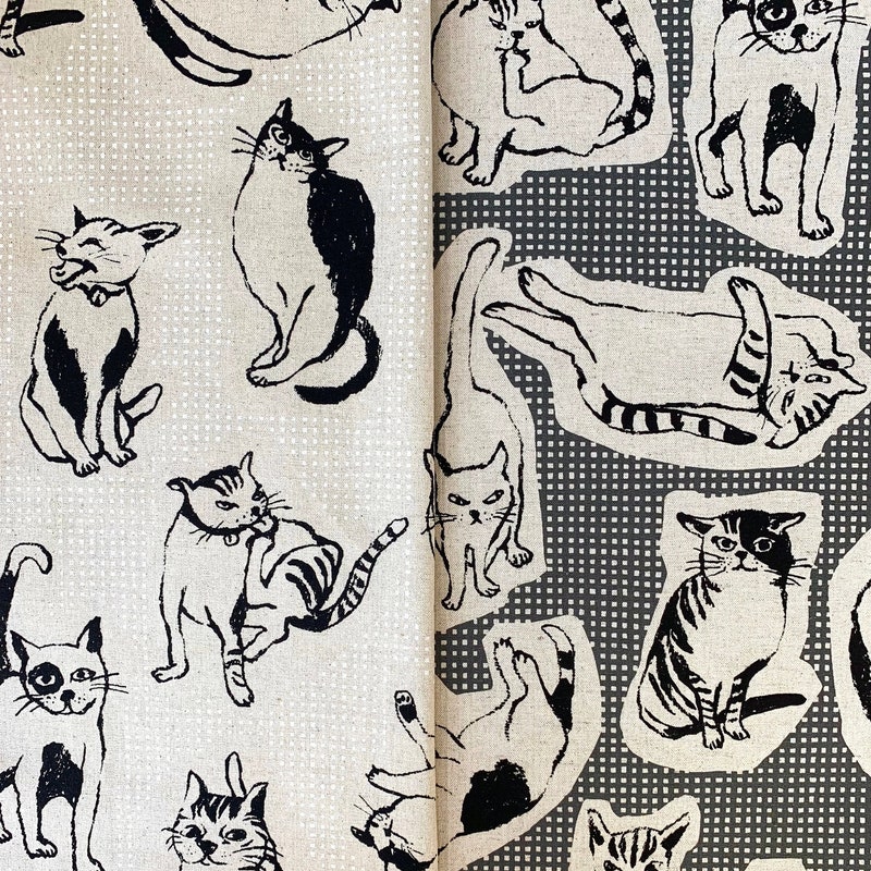 Cat Print Fabric - Etsy