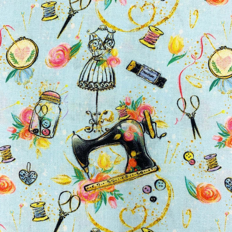 Sewing Theme Fabric - Etsy