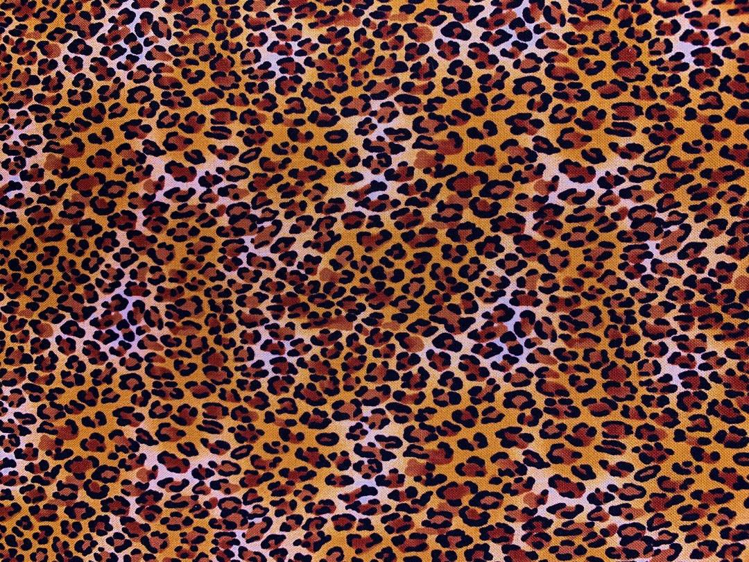 Leopard Print Fabric, Tiny Mini Small Animal Print Cotton - Etsy