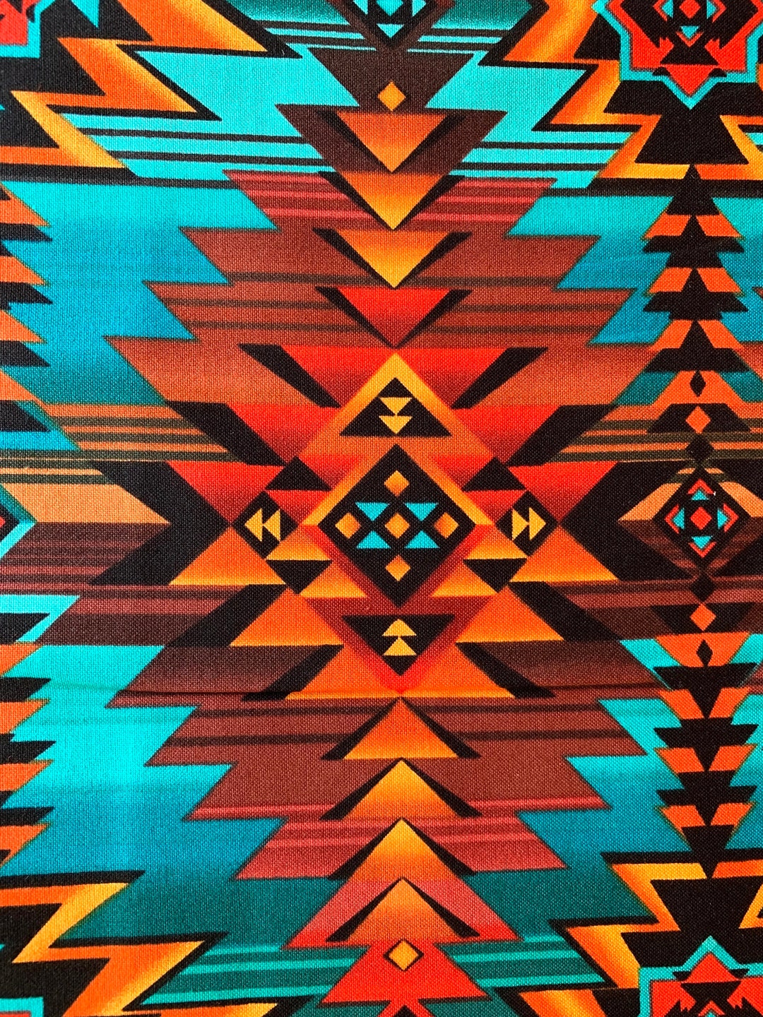 Aztec Blanket Fabric Native American Style Cotton - Etsy