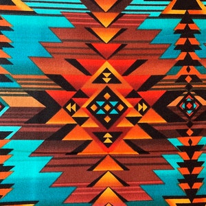 Aztec Blanket Fabric Native American Style Cotton - Etsy