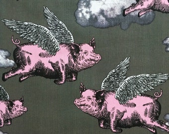 Flying Pigs Fabric - Etsy