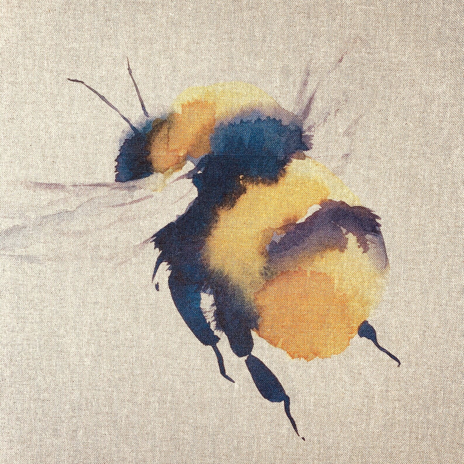 Bee Fabric Panel for Cushions Bumblebee Insect Wildlife - Etsy Australia