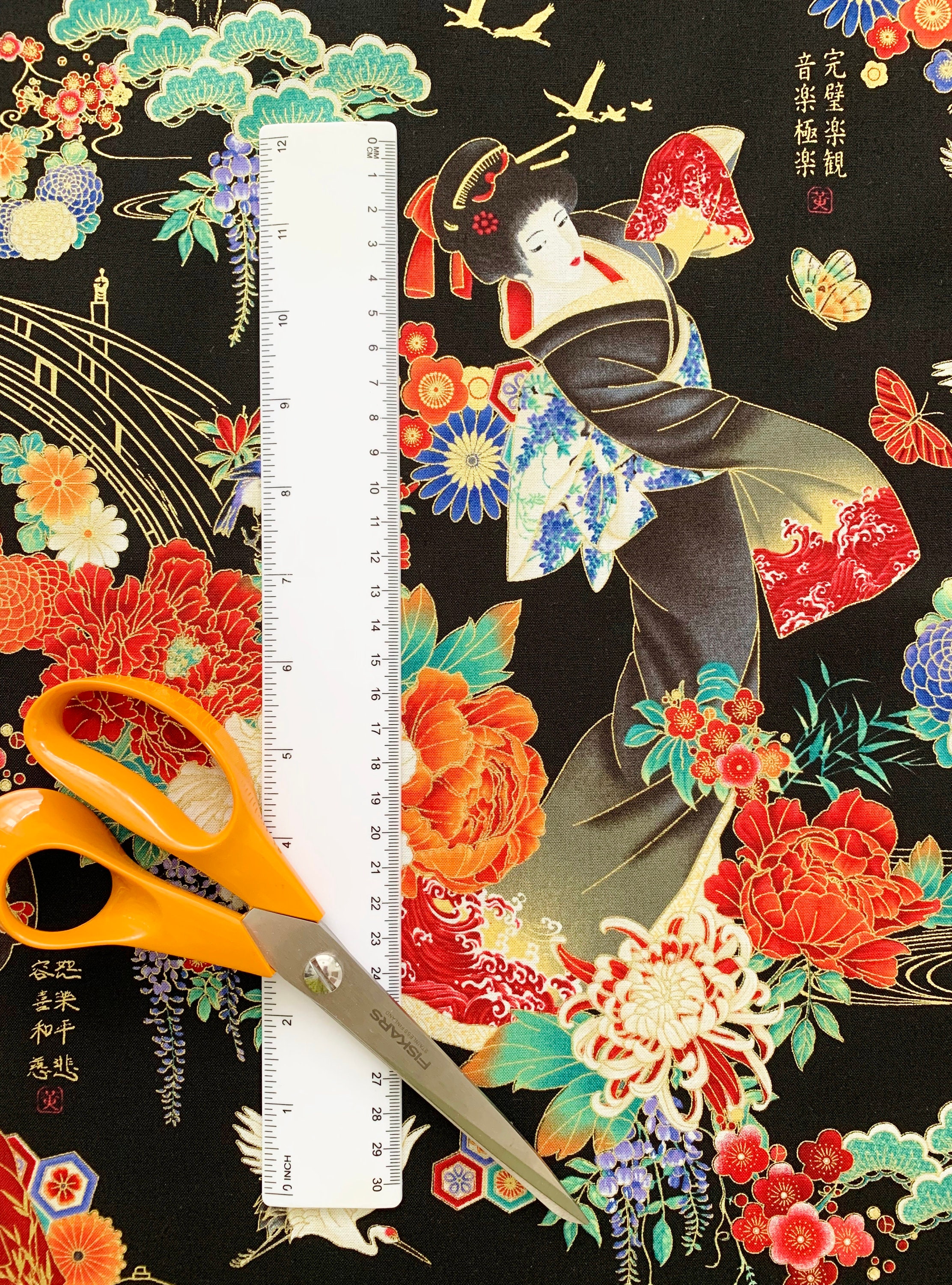 Geisha Geiko Fabric Japanese Chinese Asian Style Quilting - Etsy UK
