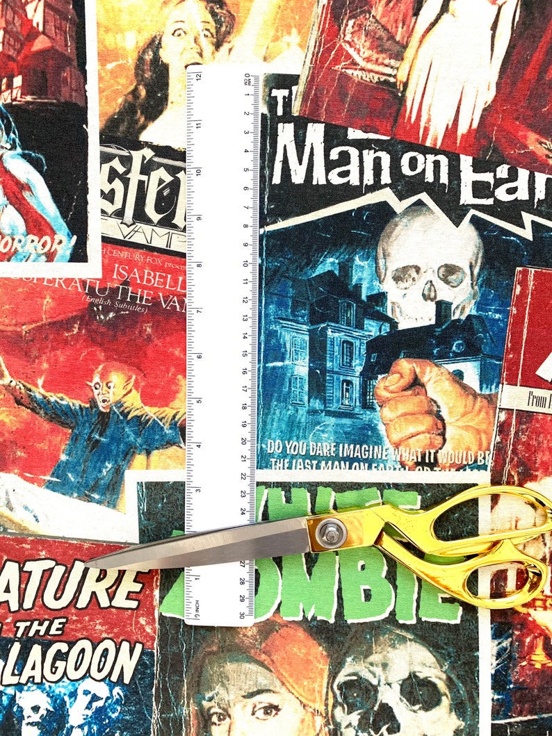 Horror Movie Fabric Movie Posters Retro Fabric Dracula - Etsy