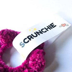 Printable scrunchie label velvet scrunchie tag printable | Etsy