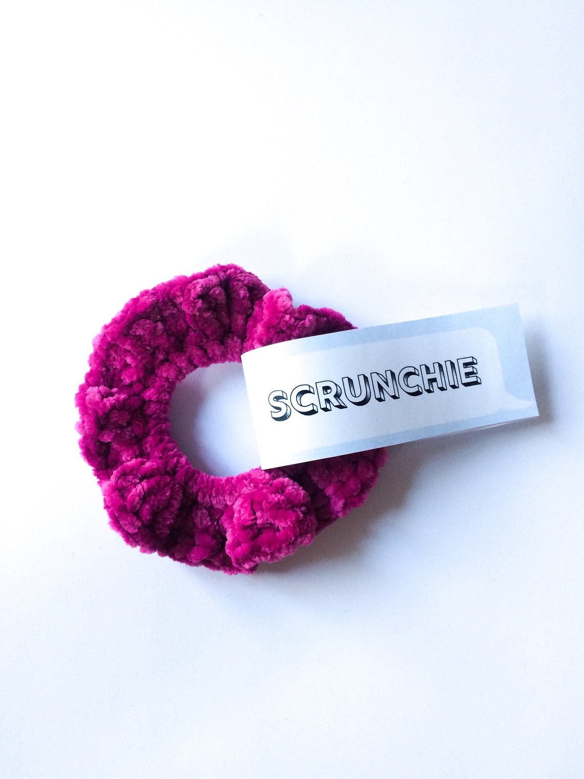 Printable scrunchie label velvet scrunchie tag printable | Etsy