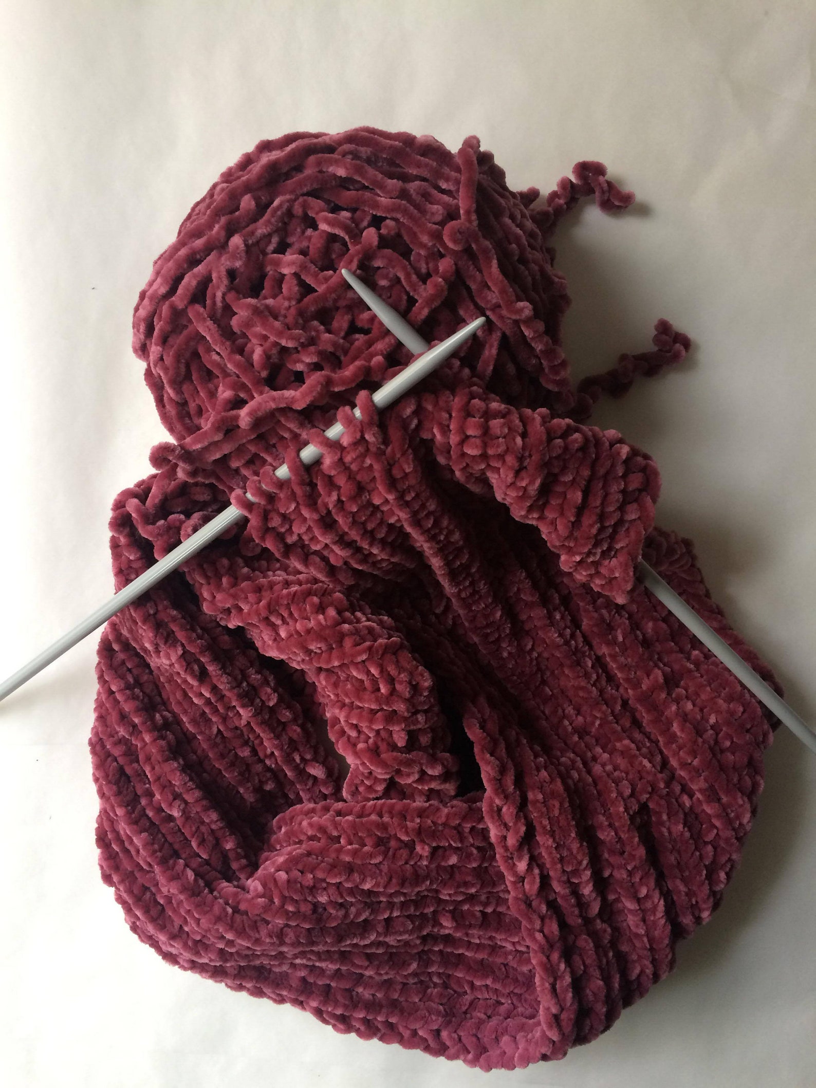 Chenille Scarf Knitting Pattern, Velvet Scarf Pattern, Chunky Velvet ...