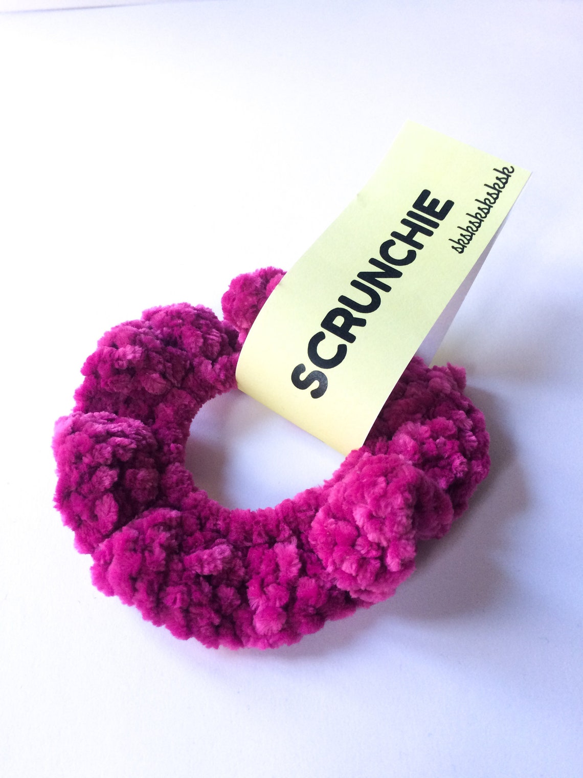 Printable Scrunchie Label, Velvet Scrunchie Tag Printable, Crochet ...