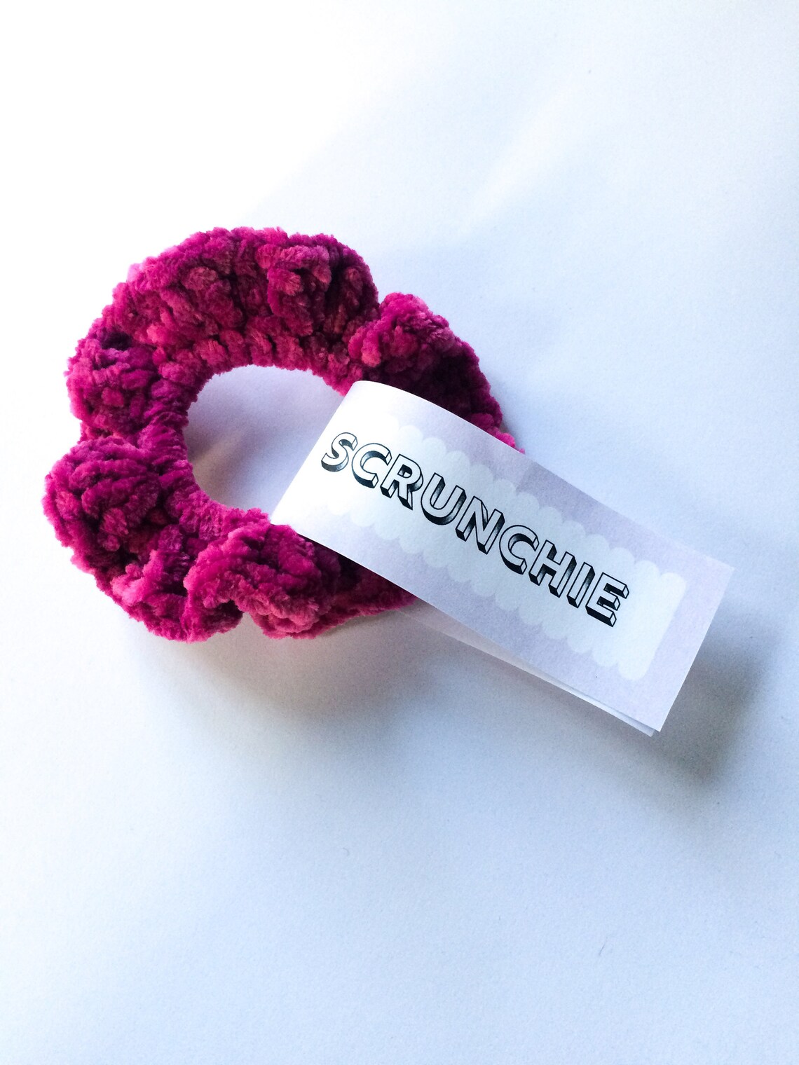 Printable scrunchie label velvet scrunchie tag printable | Etsy