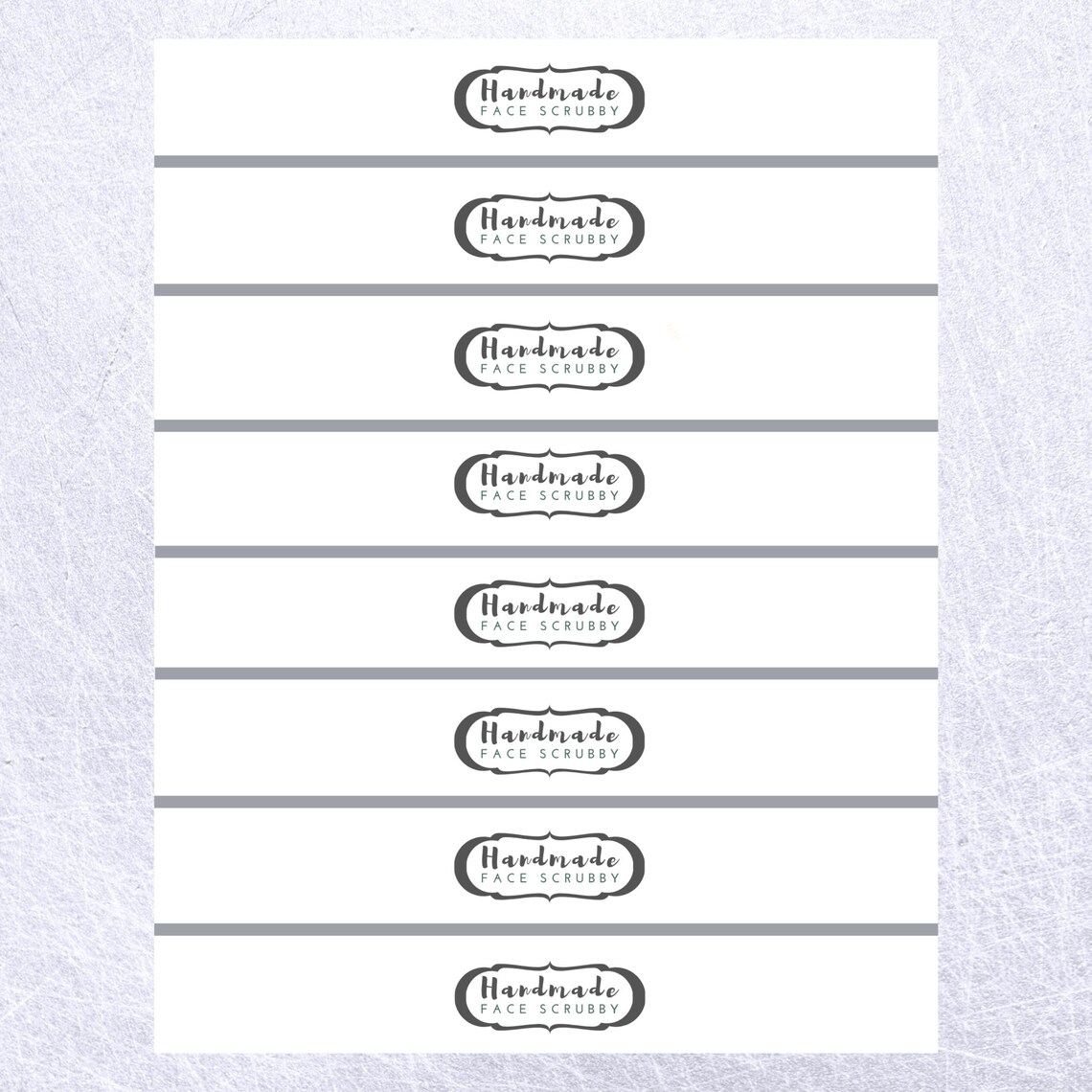 Face Scrubbies Label, Printable Face Scrubby Label, Scrubby Gift Tag ...