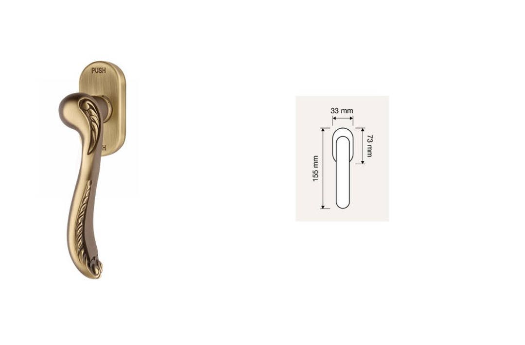 Lady - Classic Brass Window Handles - Etsy