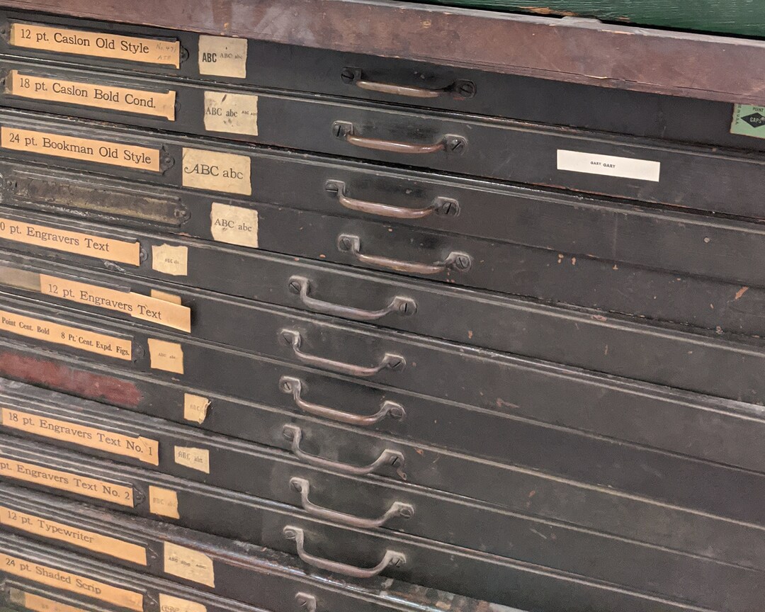 Hamilton Letterpress Typeset Drawer, Vintage, Shadowbox, Display - Etsy